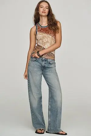 PILCRO Cotton Scoop-neck Tank Top