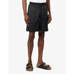 THE COUTURE CLUB Jacquard Pattern Relaxed-fit Woven Shorts