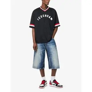 ICECREAM College Contrast-stripe Jersey Top