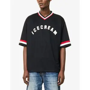 ICECREAM College Contrast-stripe Jersey Top