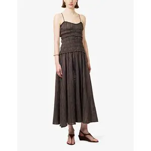 Dissh Dishh Petra Check-print Cotton-blend Midi Dress