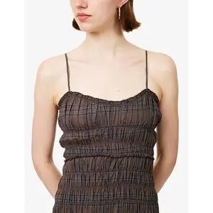 Dissh Dishh Petra Check-print Cotton-blend Midi Dress