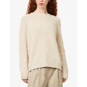 Max Mara Striped Round-neck Knitted Jumper - Sand