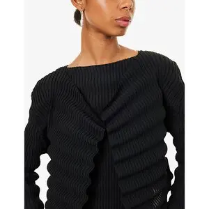 Issey Miyake Pleated Knit Cardigan