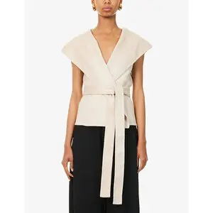 Alaïa Hooded Sleeveless Cashmere Jacket