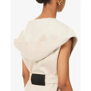 Alaïa Hooded Sleeveless Cashmere Jacket
