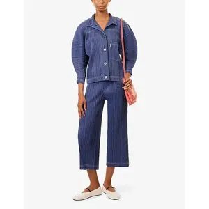 Issey Miyake Cropped Pleated Trousers