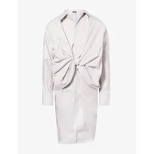 Issey Miyake Twisted Drape Cotton-blend Shirt