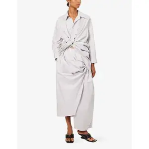 Issey Miyake Twisted Drape Cotton-blend Shirt