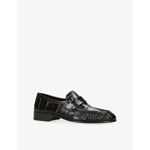 THE ROW Soft Eel Leather Loafers - Brown