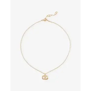 Valentino Garavani Ovalette Brass Necklace - Oro
