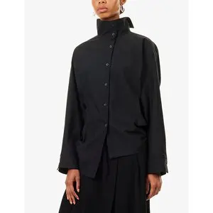 Issey Miyake Twisted Drape Cotton-blend Shirt