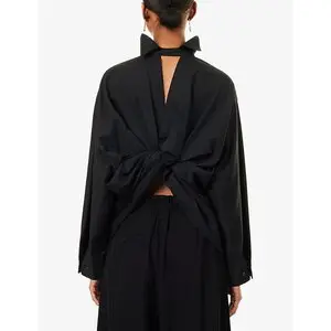 Issey Miyake Twisted Drape Cotton-blend Shirt
