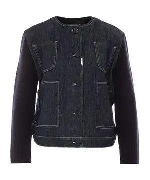 Fabiana Filippi Long-sleeve Denim Jacket - Black