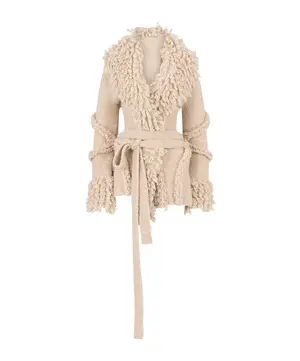 Attico Long-sleeve Cardigan - Nude