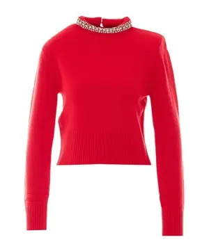 Pinko Long-sleeve Knit Top - Red