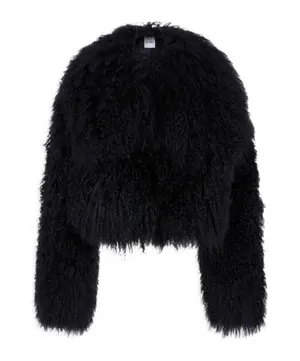 Attico Bomber Coat - Black