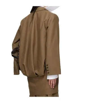 EGONLAB Curved Vent Long-sleeved Blazer