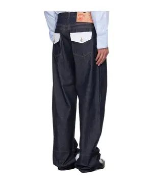 EGONLAB Contrasted Hem Belt Loop Jeans