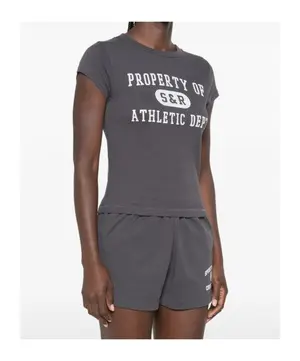 SPORTY  RICH Crew Neck Printed T-shirt
