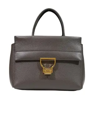 COCCINELLE Medium Arlettis Textured Leather Tote Bag - Black