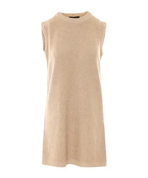 Fabiana Filippi Sleeveless Round Neck Dress - Nude