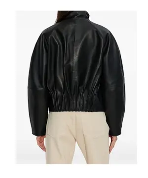 BY MALENE BIRGER High-neck Leather Jacket
