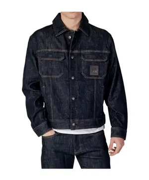 Armani Exchange Denim Jacket With Logo Patch