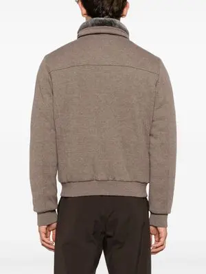 MOORER Long Sleeve Zip Up Casual Jacket