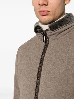 MOORER Long Sleeve Zip Up Casual Jacket