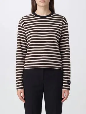 Pinko Striped Lace Cuff Jumper - Black