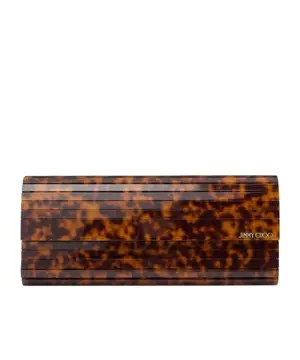 JIMMY CHOO Tortoiseshell Acrylic Clutch Bag