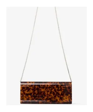 JIMMY CHOO Tortoiseshell Acrylic Clutch Bag