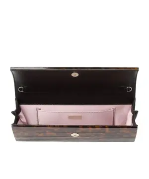 JIMMY CHOO Tortoiseshell Acrylic Clutch Bag