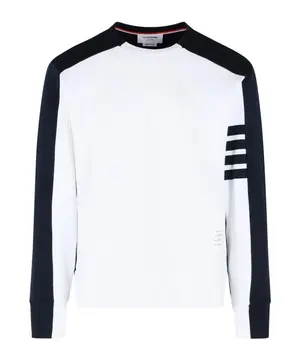 Thom Browne Colorblock 4 Bar Sweatshirt - White
