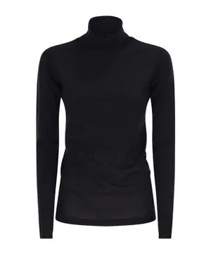 Fabiana Filippi Long-sleeve High-neck Pullover - Black