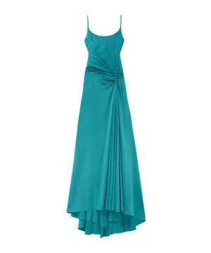 Alexander McQueen Gathered-detail Sleeveless Maxi Dress