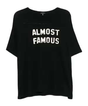 R13 Slogan-print T-shirt - Black