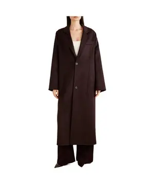 Victoria Beckham Long Solid-color Coat