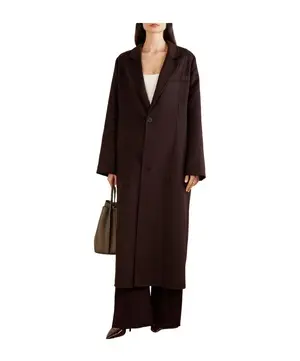 Victoria Beckham Long Solid-color Coat