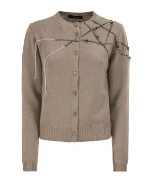 Fabiana Filippi Long-sleeve Single-breasted Cardigan