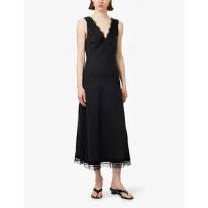 Dissh Andrea Lace-trim Woven Midi Dress