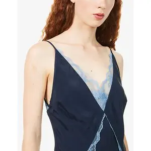 SIR. Elsie Lace-trimmed Silk-blend Gown