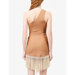 TALLER MARMO Asymmetric Swimsuit With Fringed Sarong