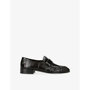 THE ROW Soft Eel Leather Loafers - Brown