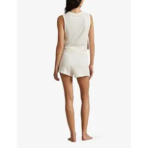 Polo Ralph Lauren Pointelle Logo-embroidery Cotton Pyjama Set - Egret