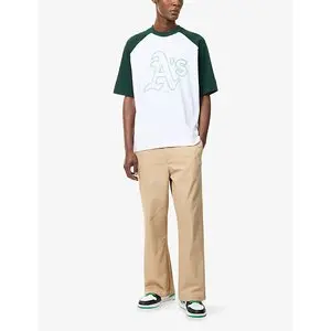 New Era Athletics Mlb Logo-embroidered Cotton Chinos