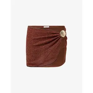 Oseree Lumiere Shell Metallic Cover-up - Brown