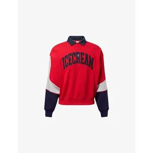 ICECREAM Colla Warm-up Cotton-jersey Sweatshirt - Red