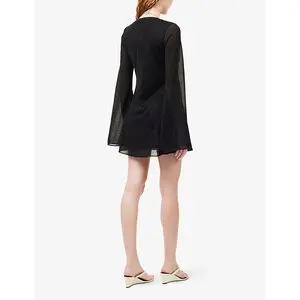 Oseree Lumiere Spiral Metallic-knit Kaftan
